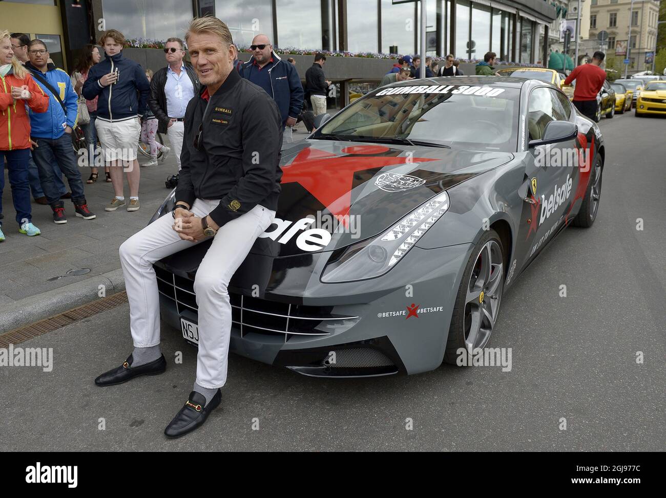 Swedish/American actor Dolph Lundgren posing for the camera in ...