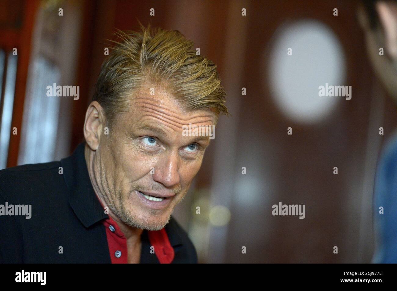 Swedish/American actor Dolph Lundgren posing for the camera in ...