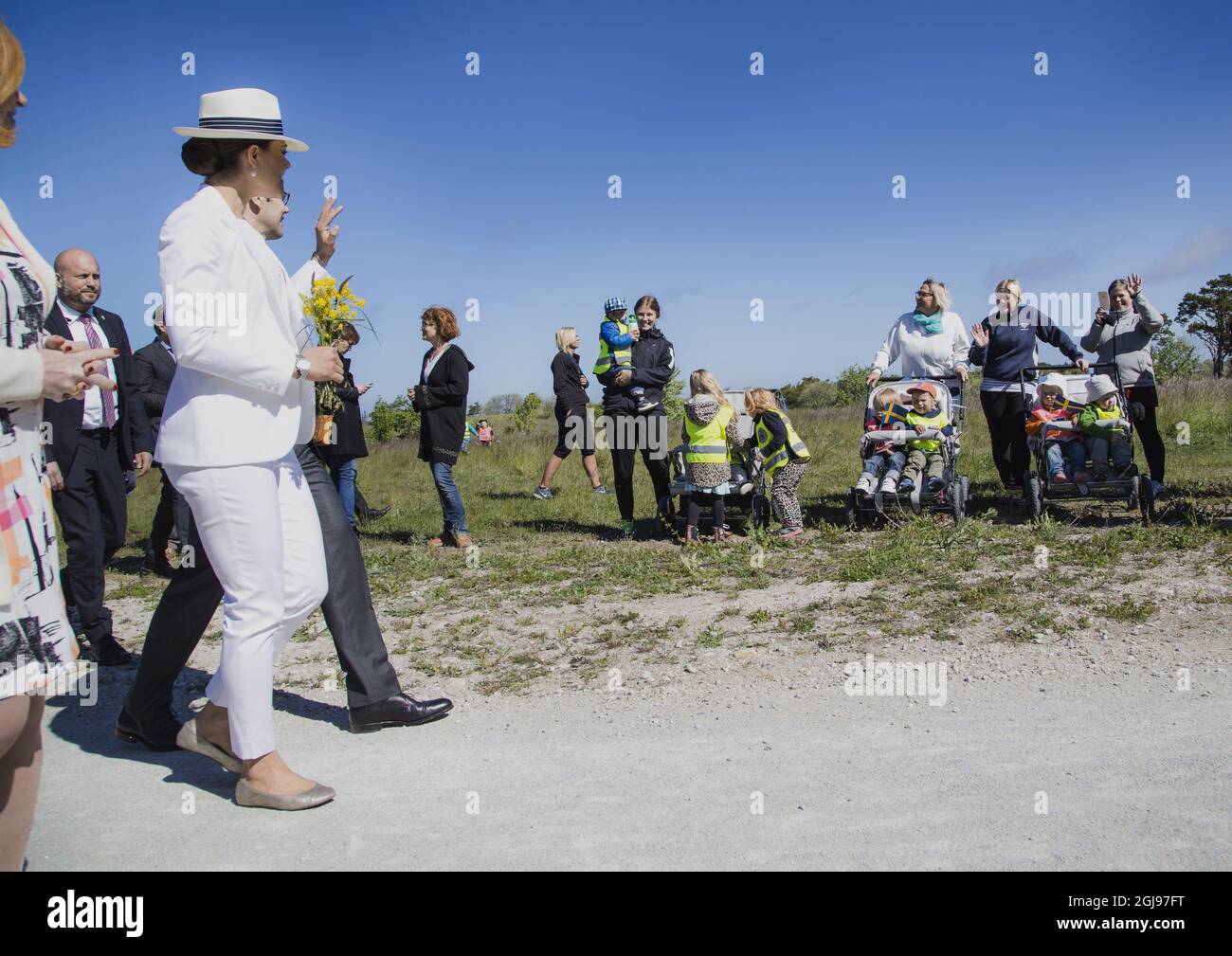 GOTLAND 2015-05-27 Crown Princess Victoria and Prince Daniel are seen ...