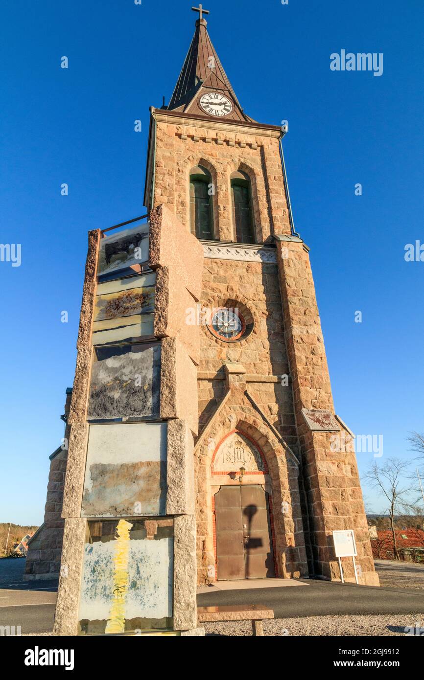 Sweden, Tanum municipality, Fjallbacka. Fjallbacka Kyrka, church built ...