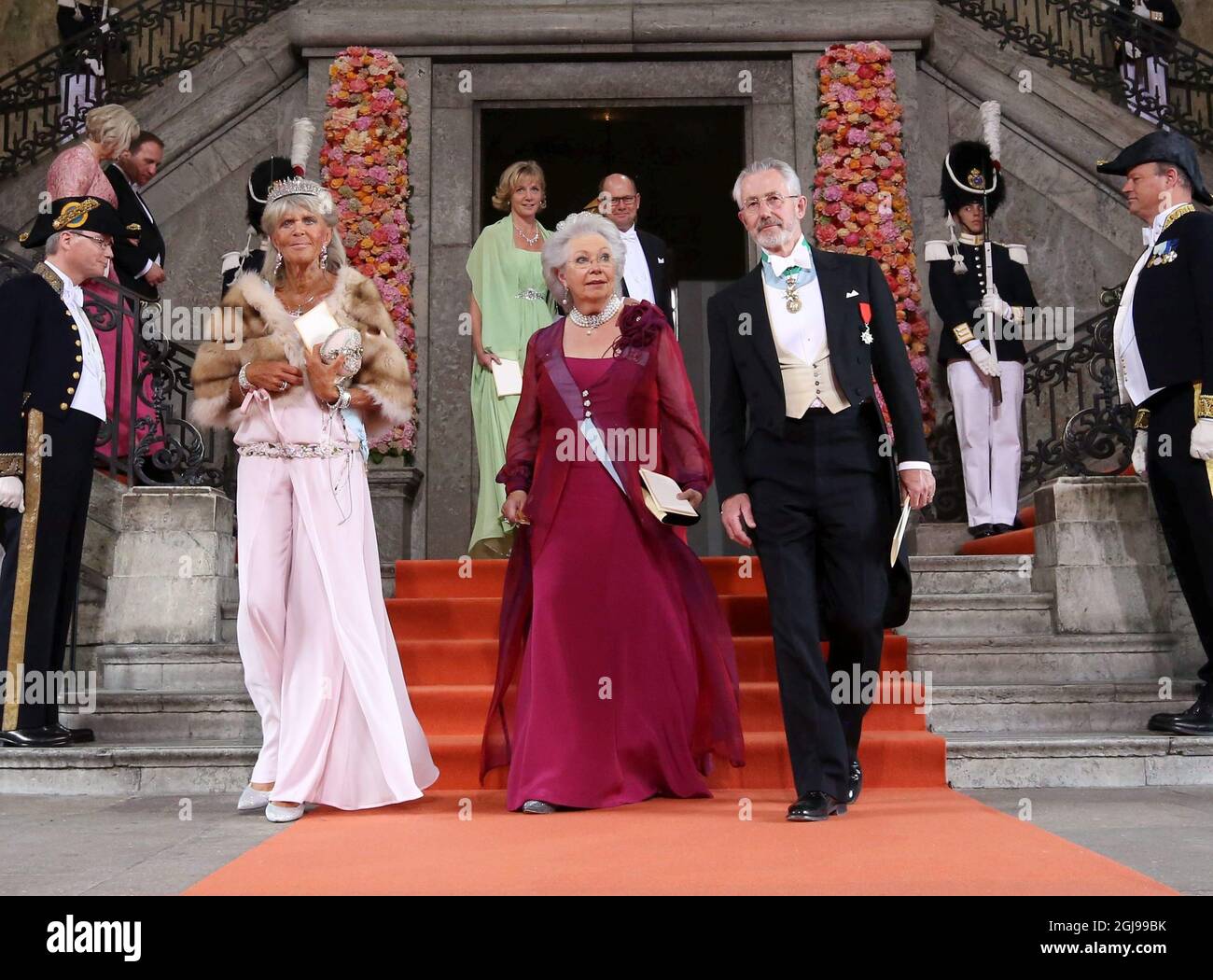 Princess Birgitta, Princess Christina and Tord Magnuson after the ...