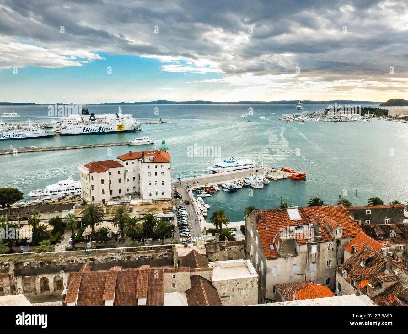 Croatia. Dalmatia. Split. September 19, 2013. The cruise ship docks in ...
