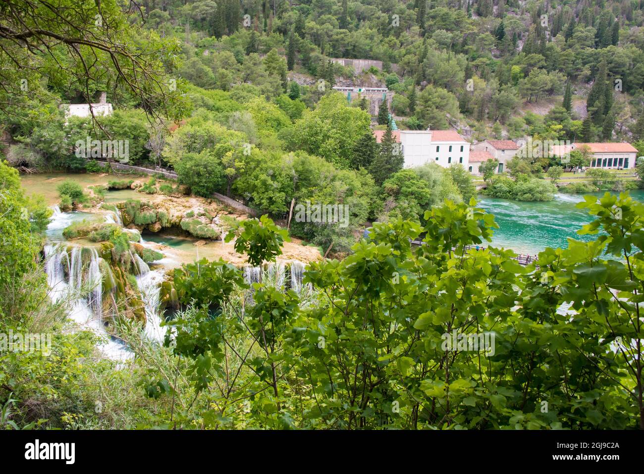 Croatia, Krka National Park. UNESCO, Krka hydroelectric plant on ...