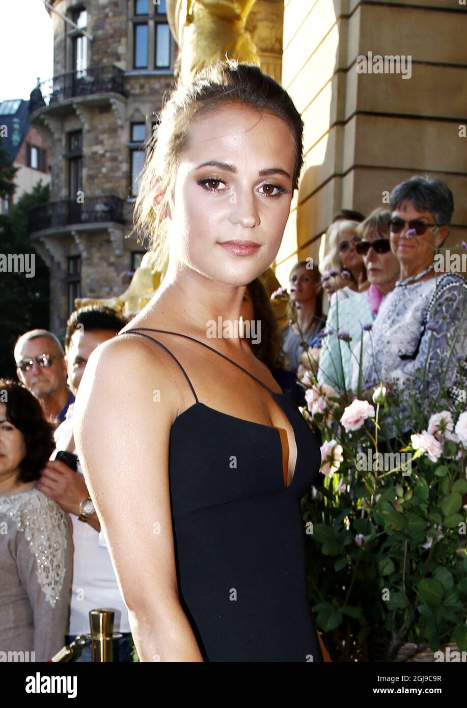 STOCKHOLM 2015-08-24 Swedish actress Alicia Vikander is seen arriving ...