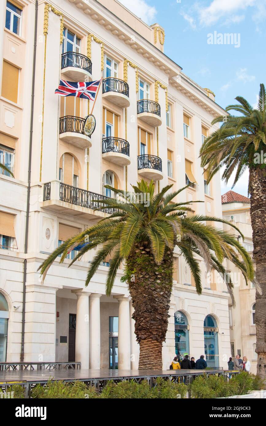Europe, Croatia, Split. British Consulate on Riva Stock Photo - Alamy