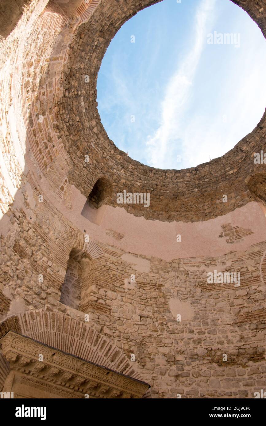 Europe, Croatia, Split. Vestibule was grand entry Diocletians Palace ...