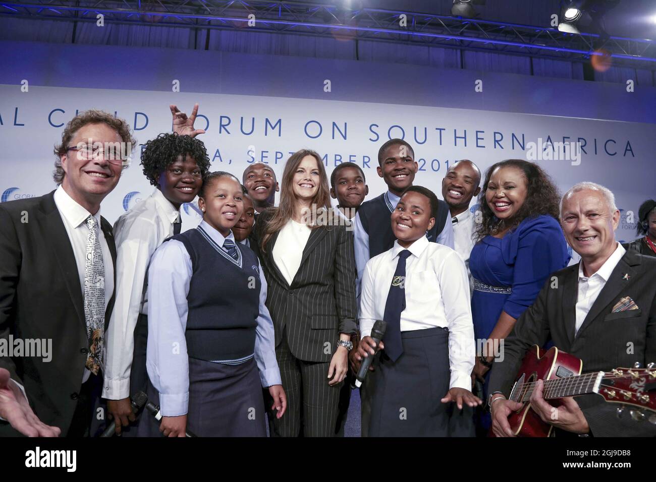 PRETORIA 2015-09-07 Princess Sofia is seen surrounded by children ...