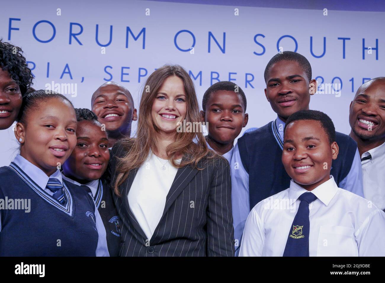 PRETORIA 2015-09-07 Princess Sofia is seen surrounded by children ...