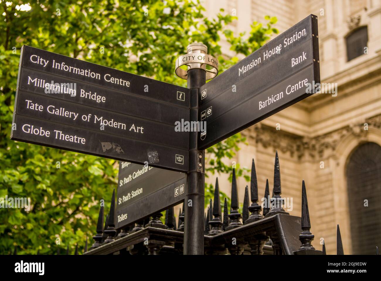 Signpost, London, England Stock Photo - Alamy