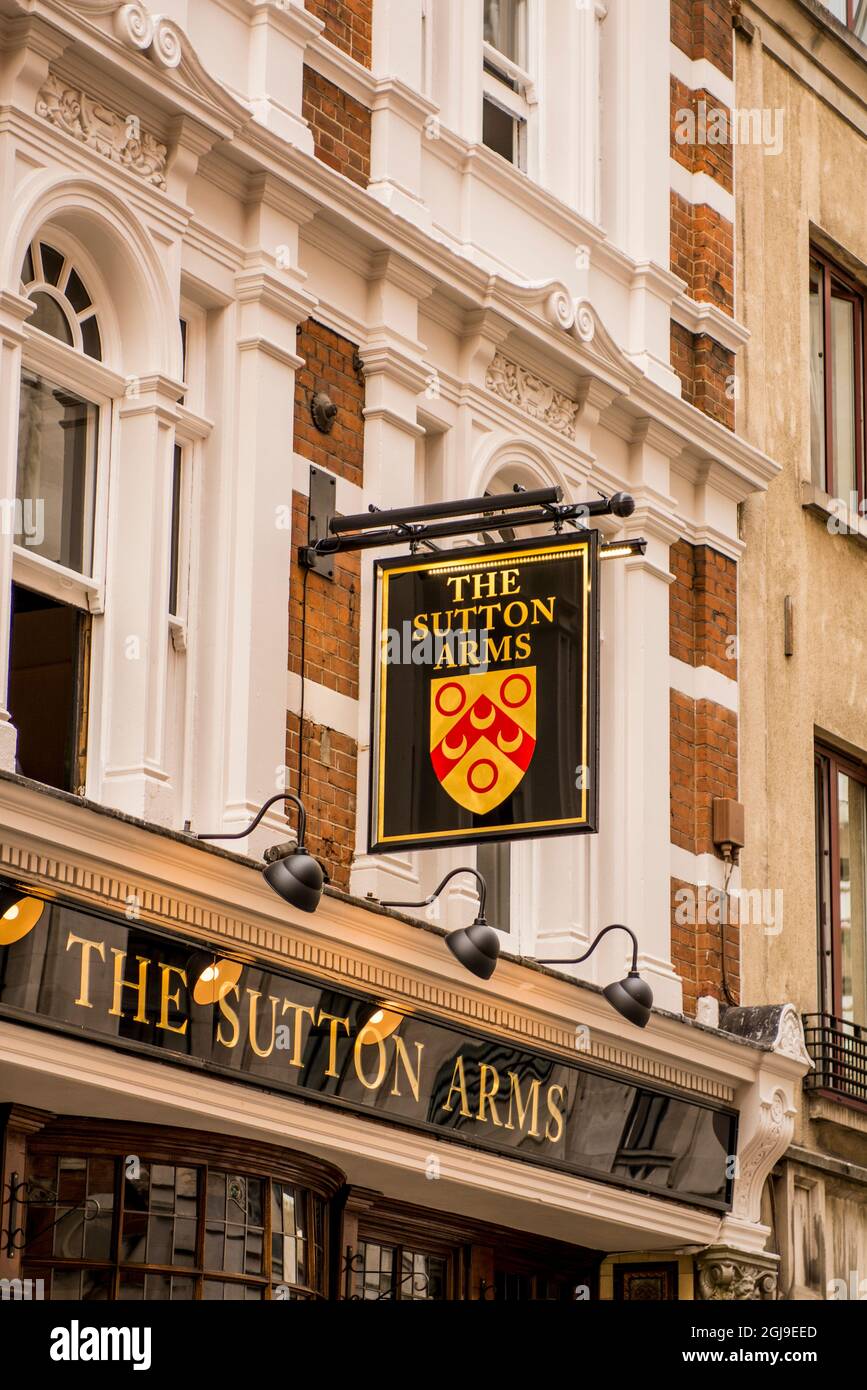 The Sutton Arms pub tavern, London, England Stock Photo - Alamy
