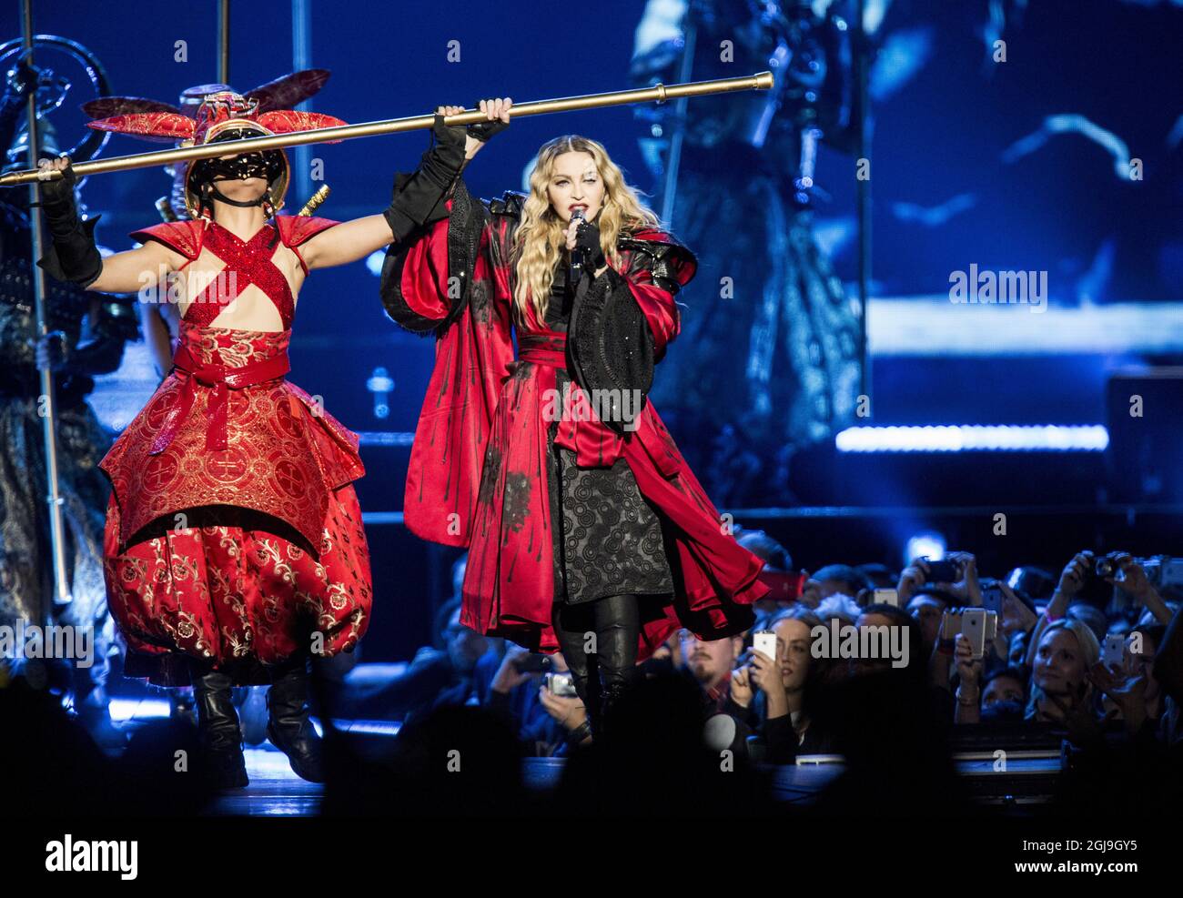 STOCKHOLM 2015-11-14 The US American pop singer Madonna performs on ...