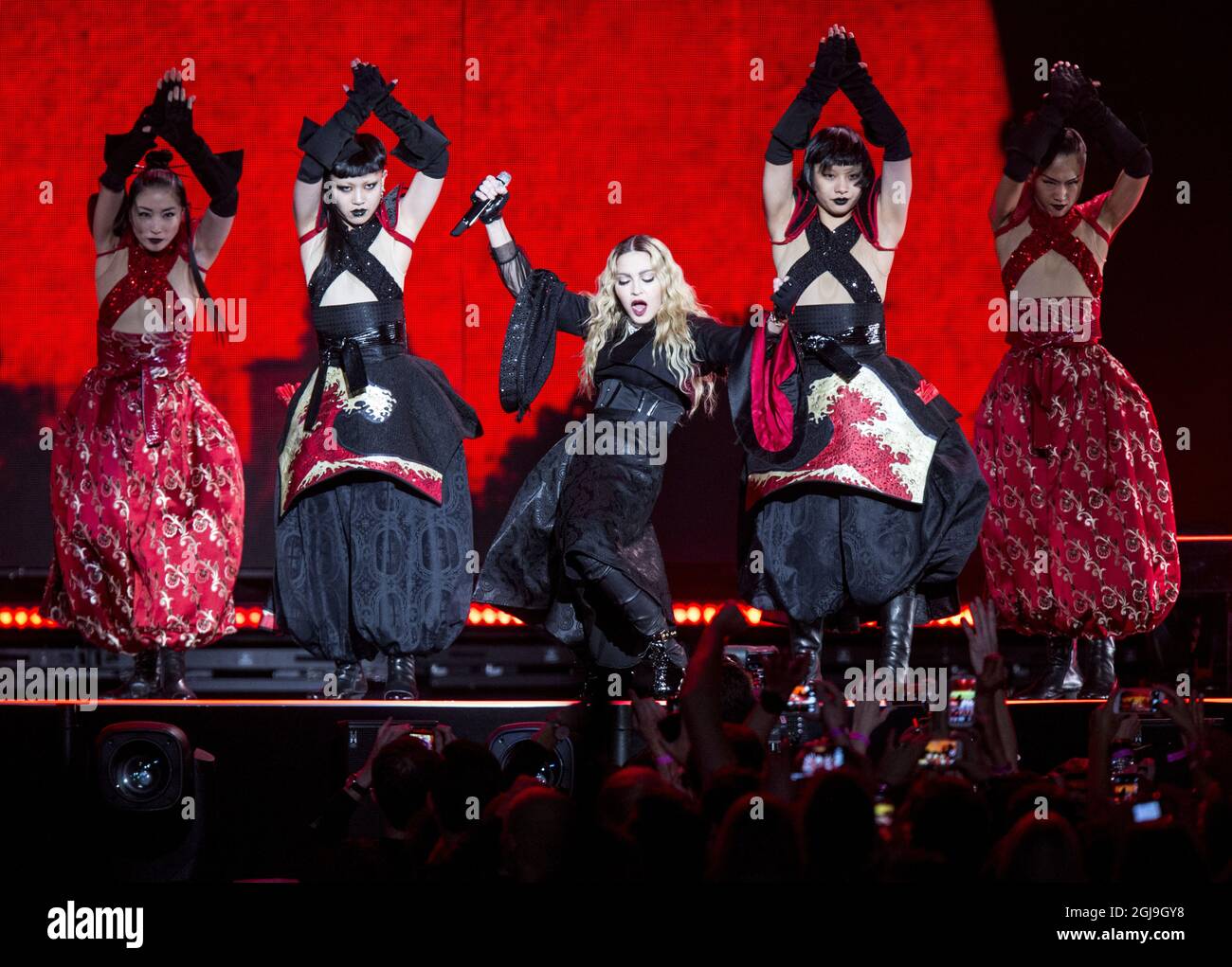 STOCKHOLM 2015-11-14 The US American pop singer Madonna performs on ...