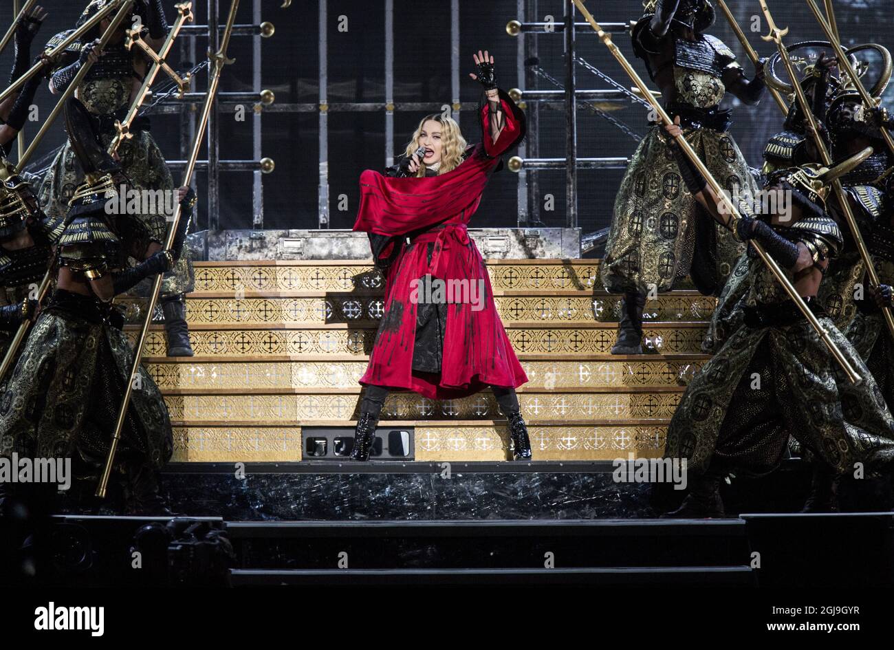 STOCKHOLM 2015-11-14 The US American pop singer Madonna performs on ...