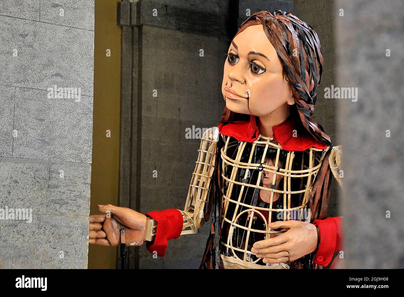Amal "in Arabic means Hope", is a three and a half meter high puppet ...