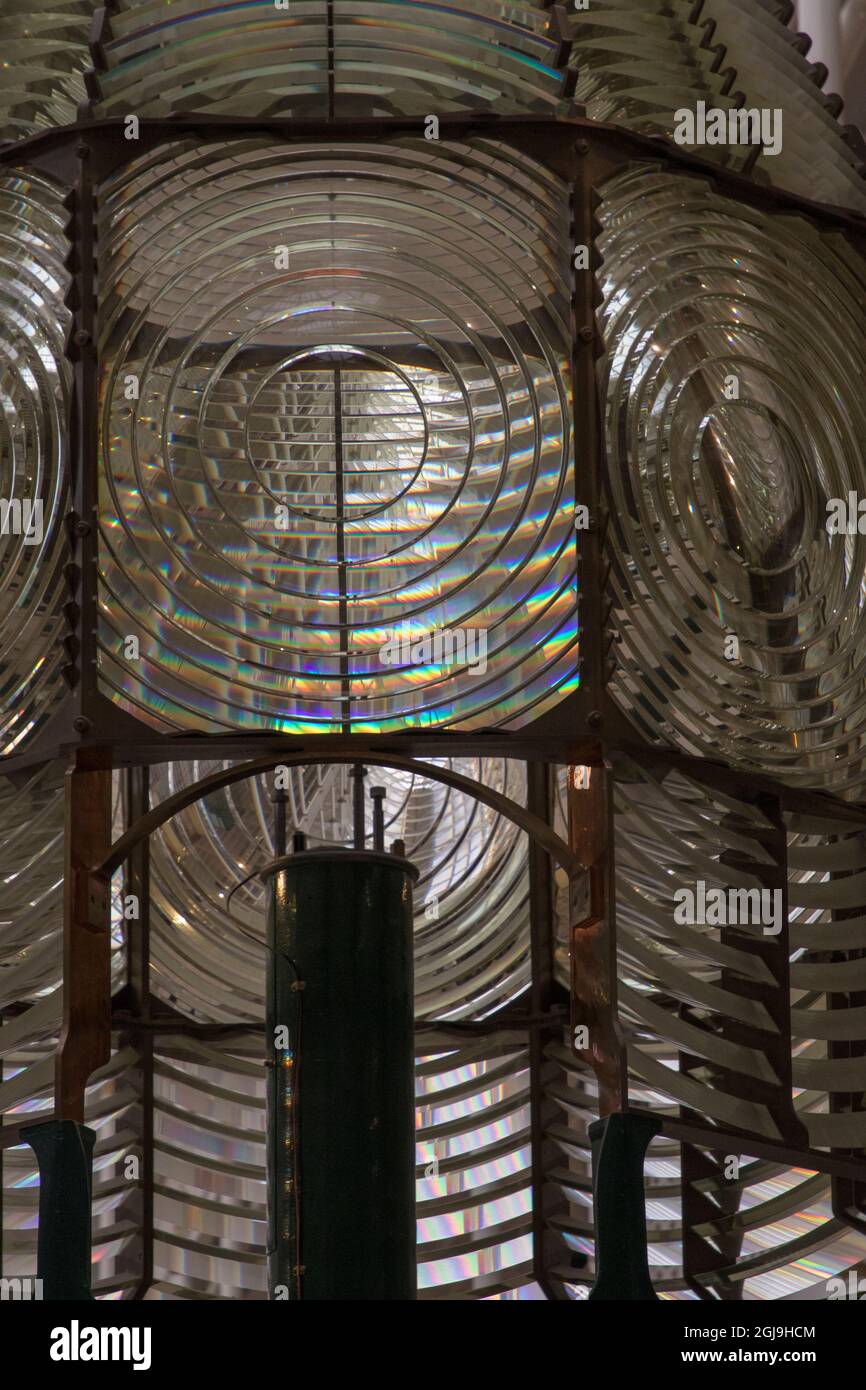 Light from lighthouse. National Museum of Scotland. Edinburgh, Scotland ...