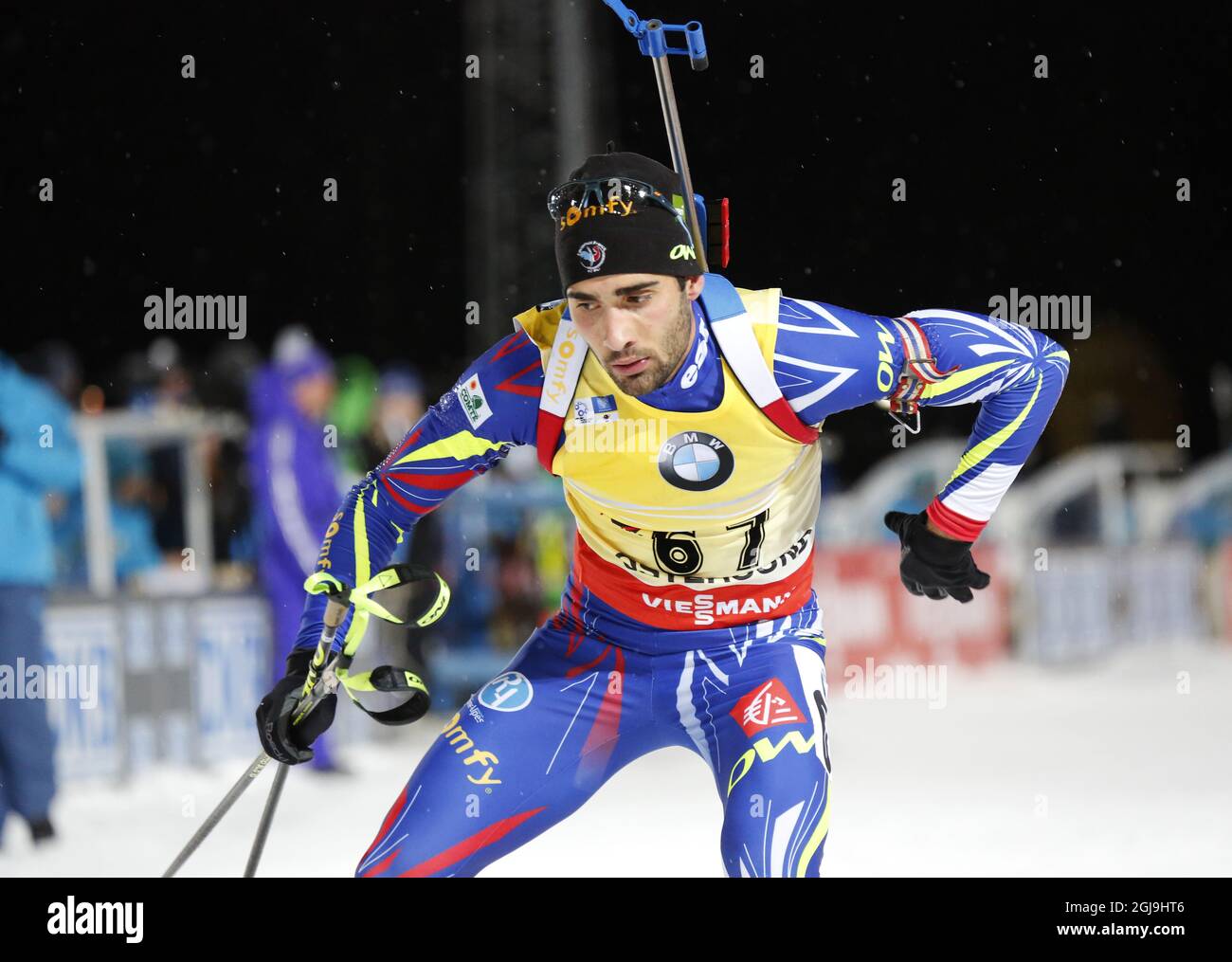 Martin Fourcade of France in action during the Men's 20 km Individual ...