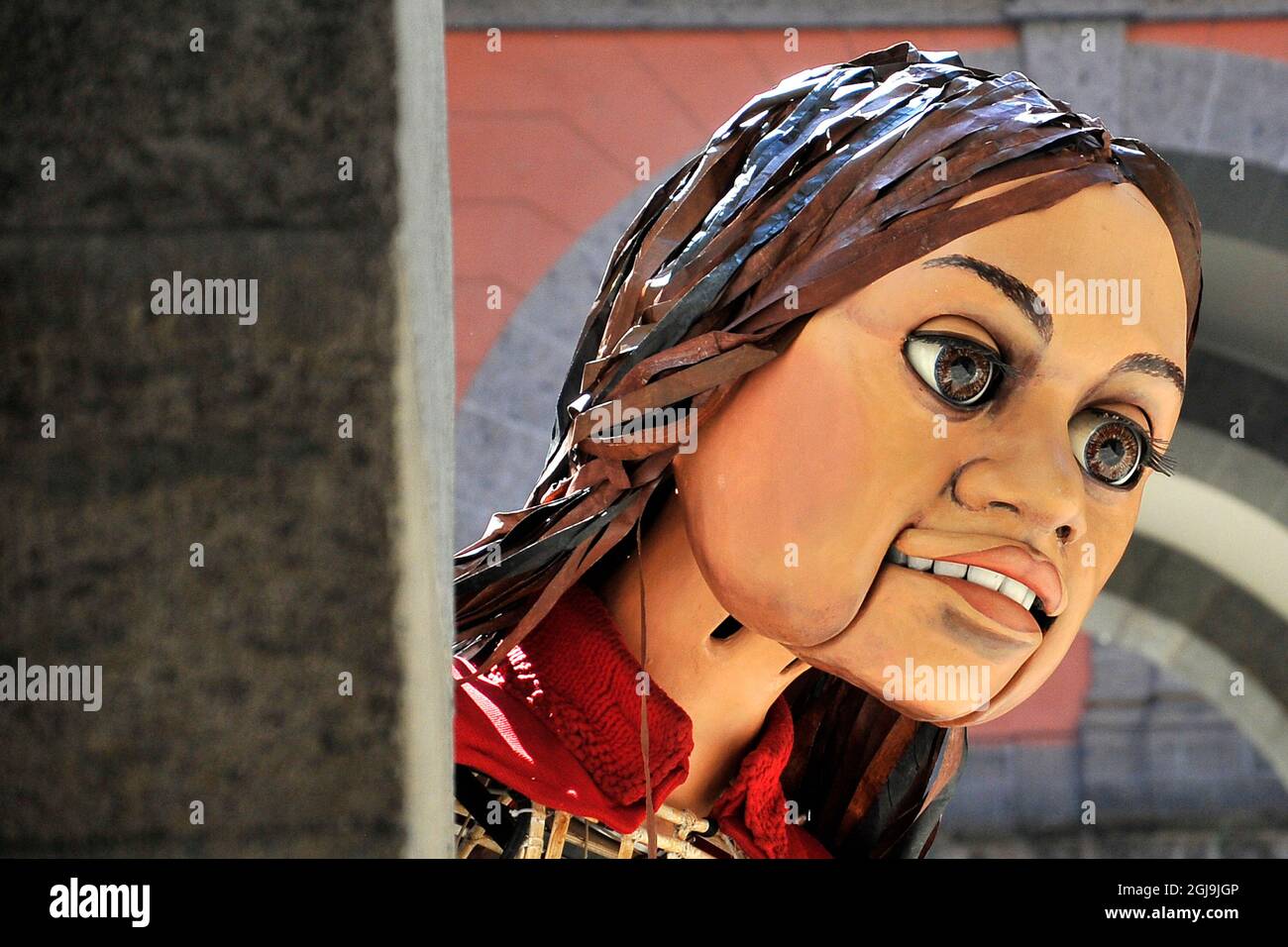 Amal "in Arabic means Hope", is a three and a half meter high puppet ...