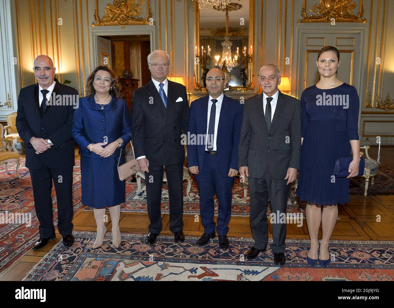 STOCKHOLM 2015-12-15 Crown Princess Victoria and King Carl Gustaf met ...