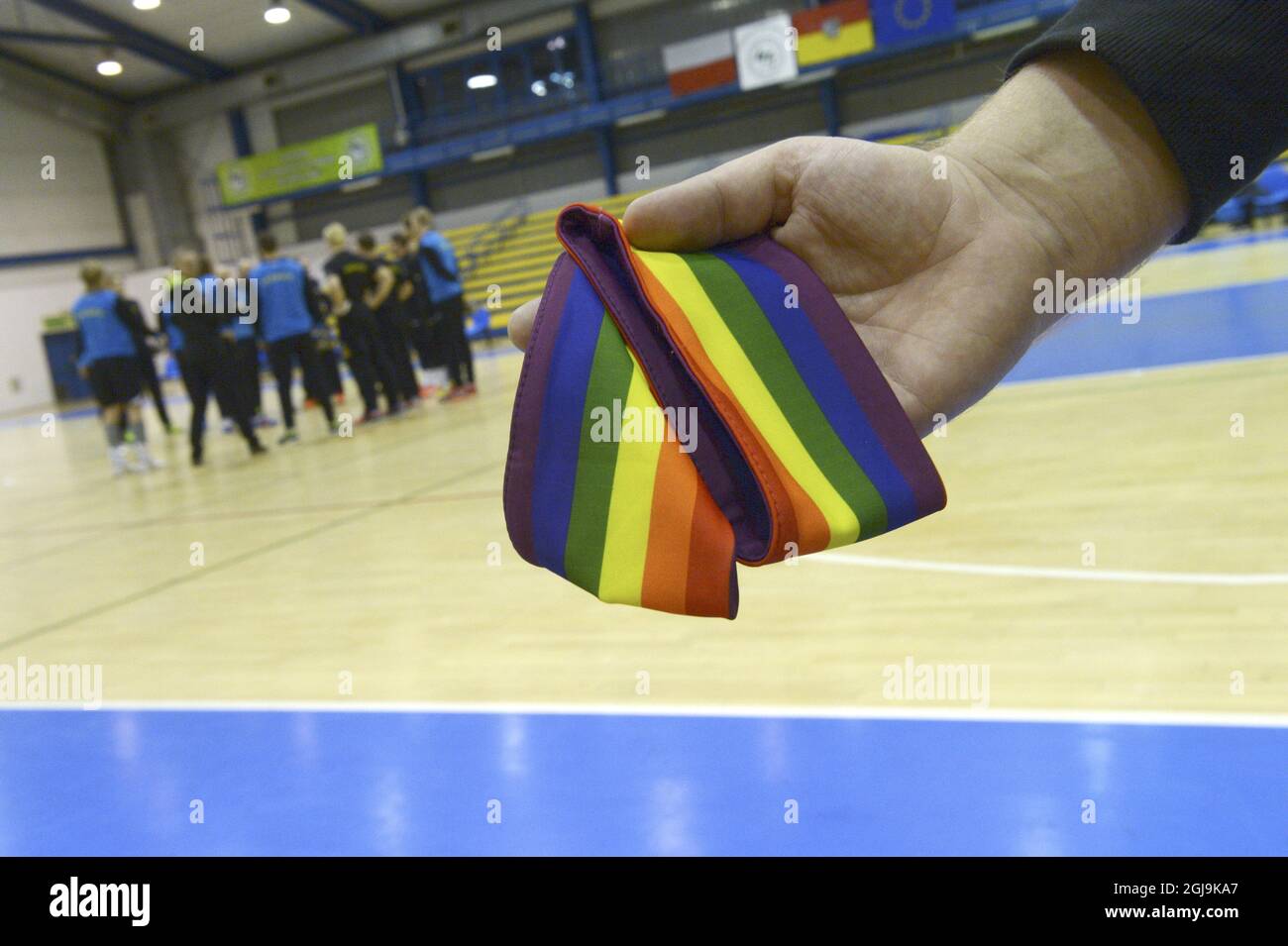 WROCLAW 20160114 The forbidden team captainÂ’s band is pictured during ...