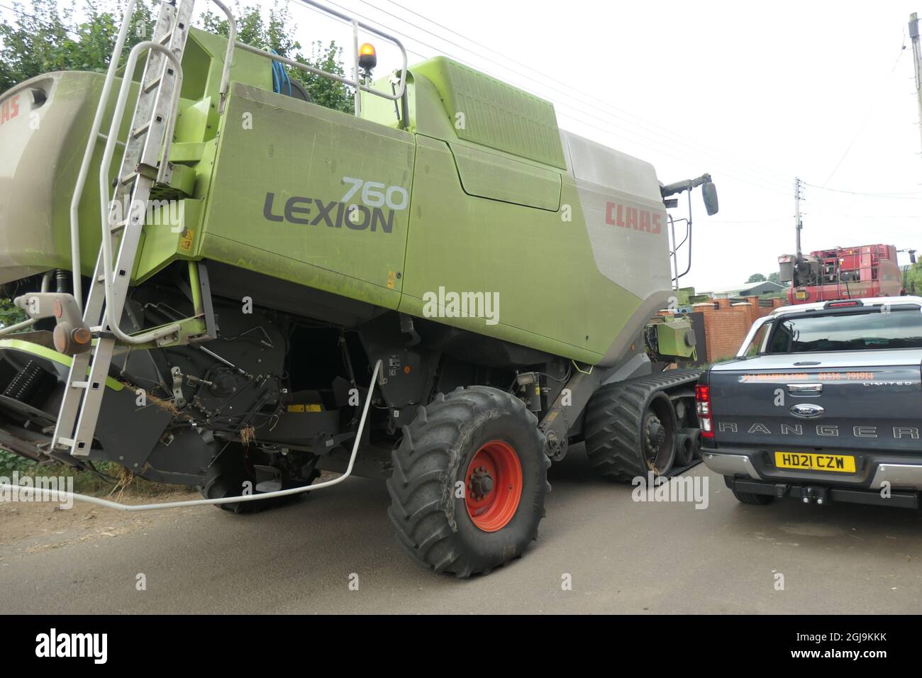 farmer with Lexion 760 Combine harvester Ringstead Northamptonshire UK ...