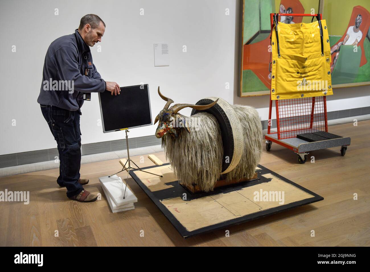 STOCKHOLM 2016-03-07 Conservators are seen performing an examination ...