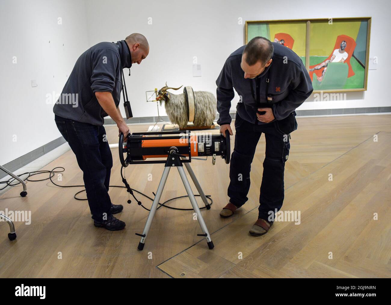 STOCKHOLM 2016-03-07 Conservators are seen performing an examination ...