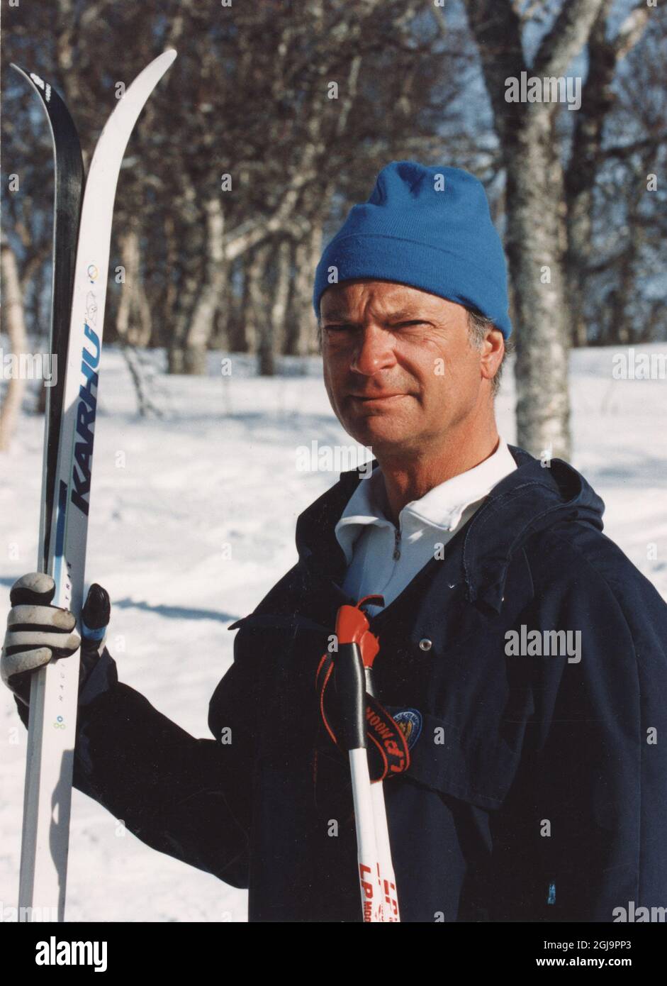 STORLIEN 19940406 King Carl Gustaf during ski vacations in Storlien ...
