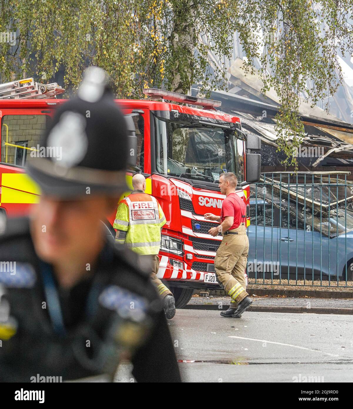Kidderminster, UK. 9th September, 2021. A devastating, industrial fire ...