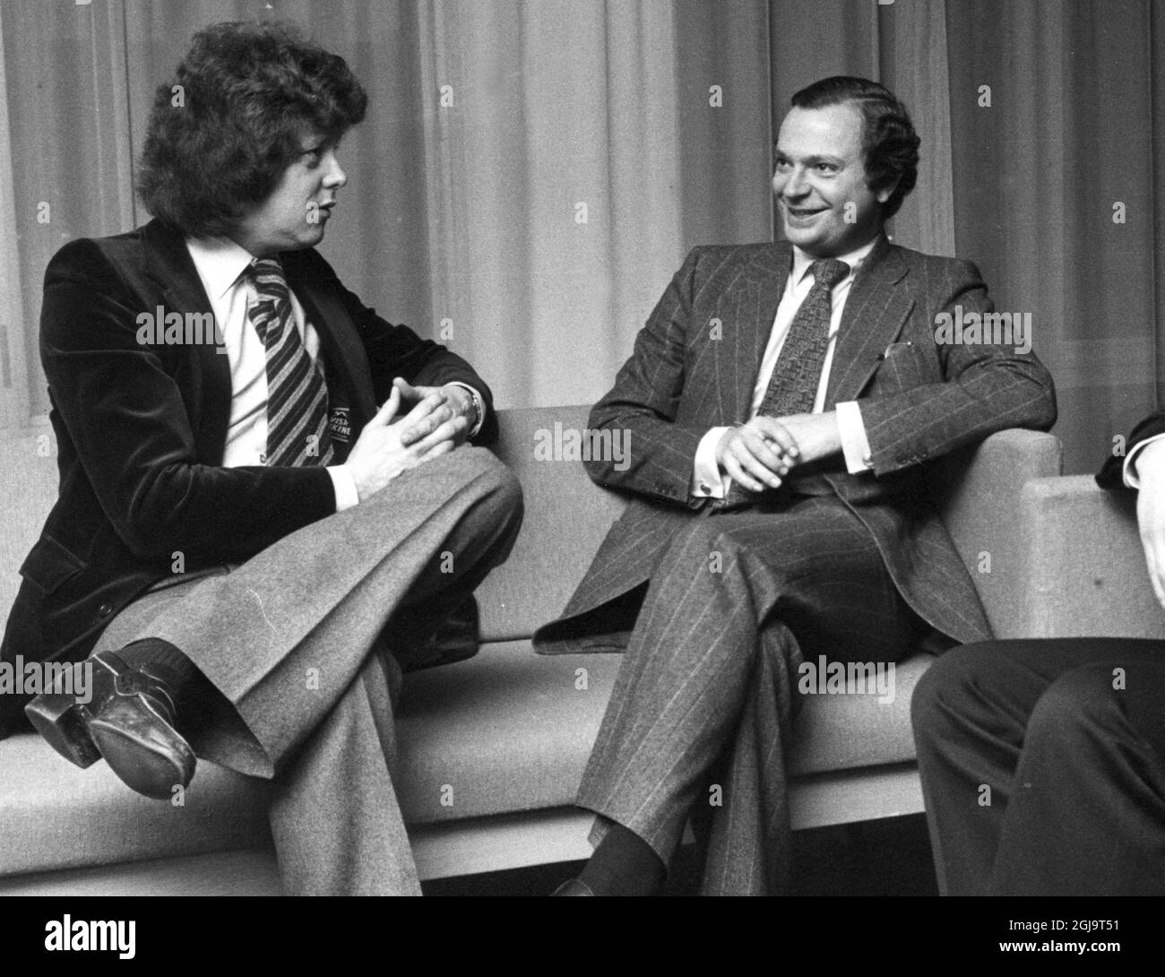 ARKIV 1980 - Kungen tillsammmans med Ulf Elfving i samband med ett ...