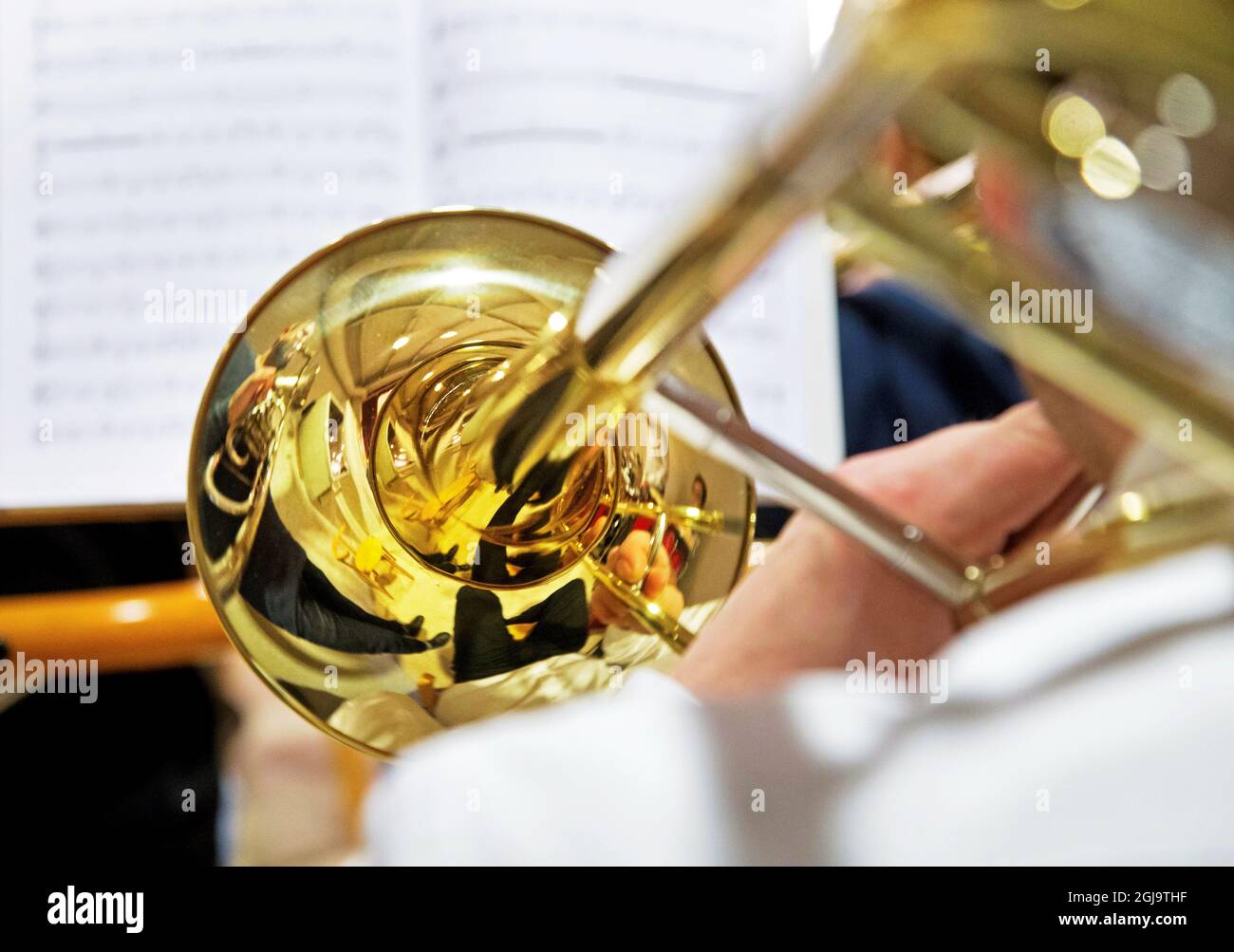 LINKOPING 2015 Music shool lesson trombone, sheet music Foto Jeppe ...