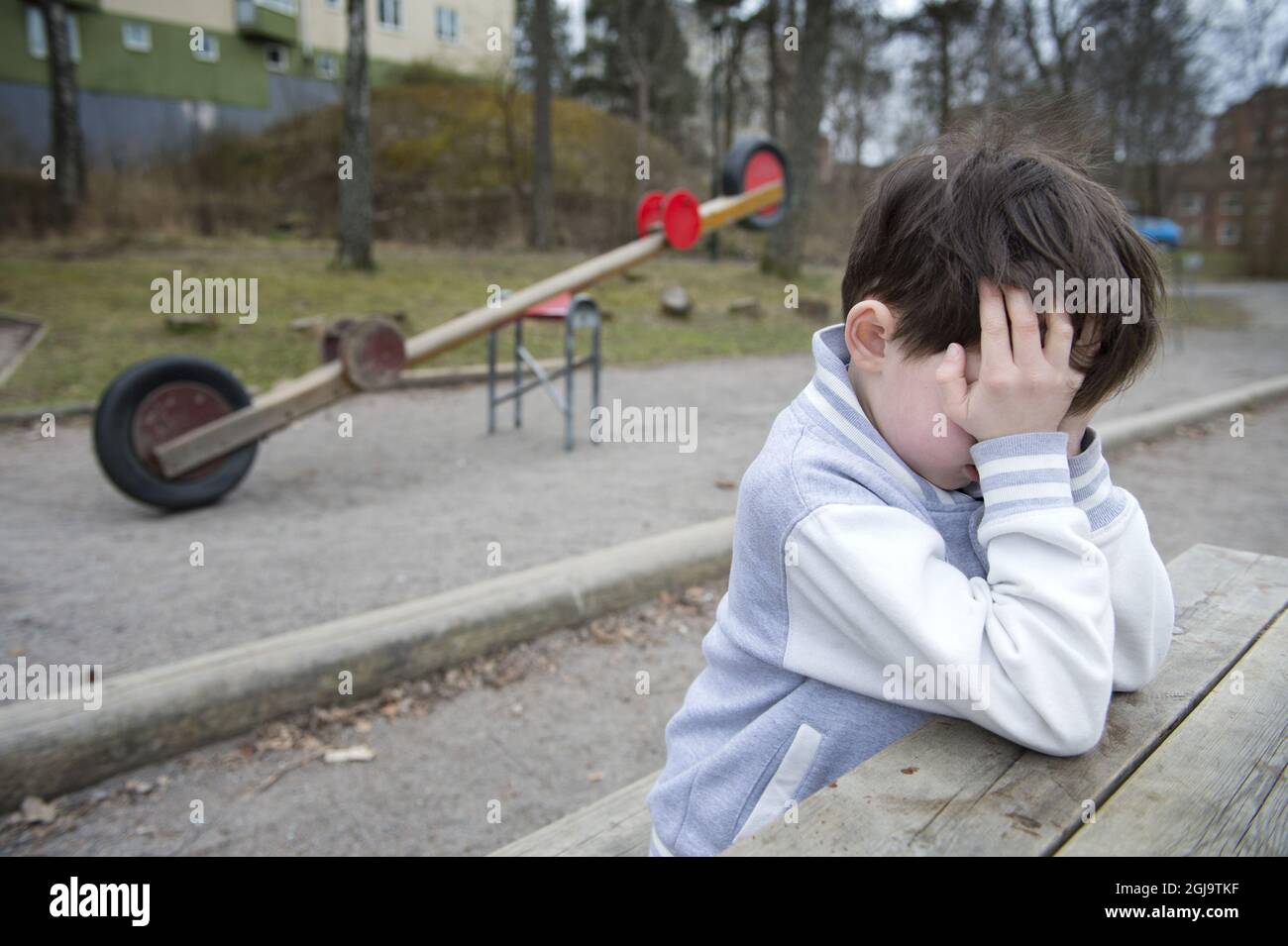 STOCKHOLM 20160415 Child in a playground Foto: Jessica Gow / TT / Kod ...