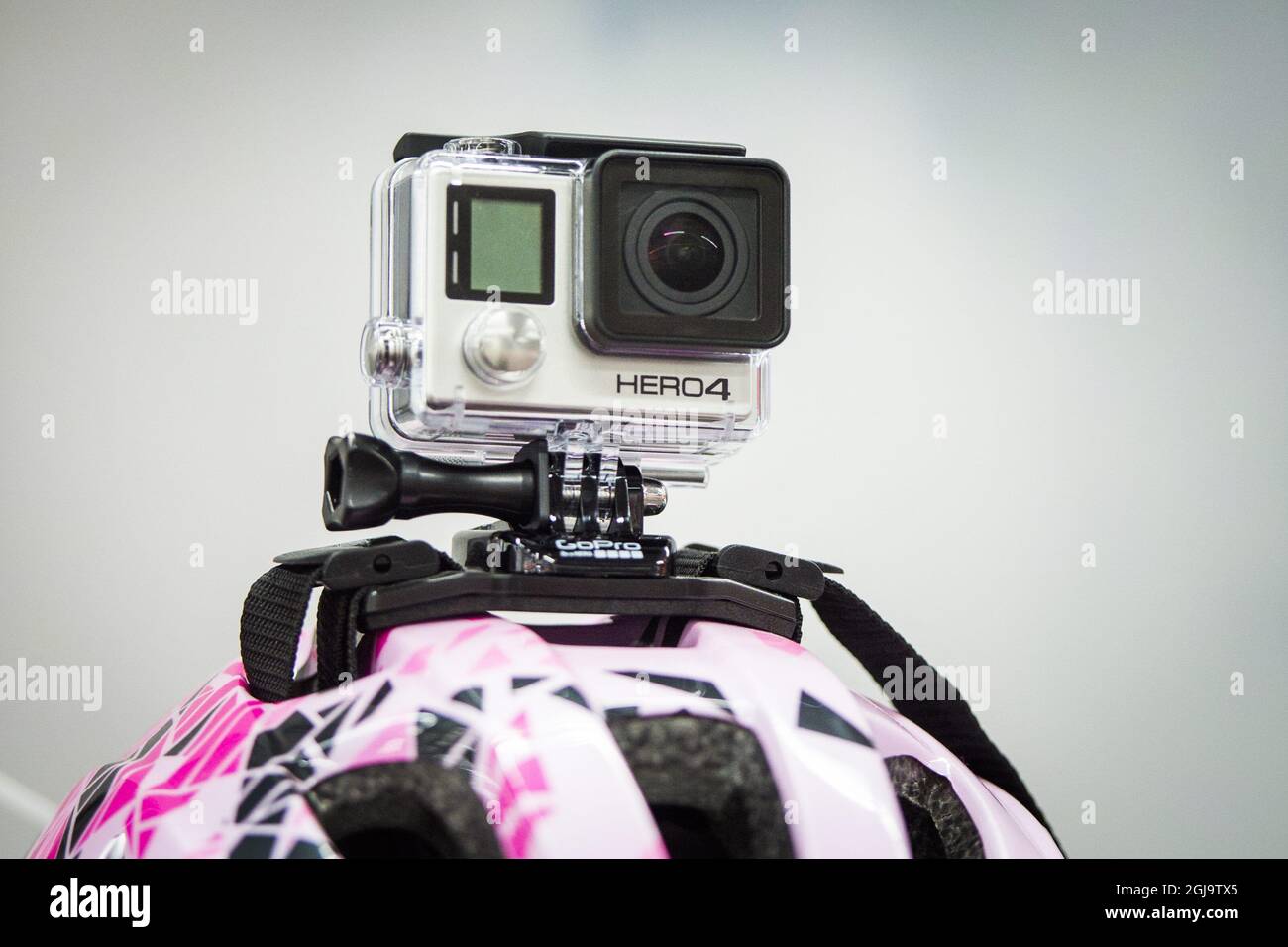 STOCKHOLM 20150206 Go Pro camera mounted on a helmet Foto: Nora Lorek ...
