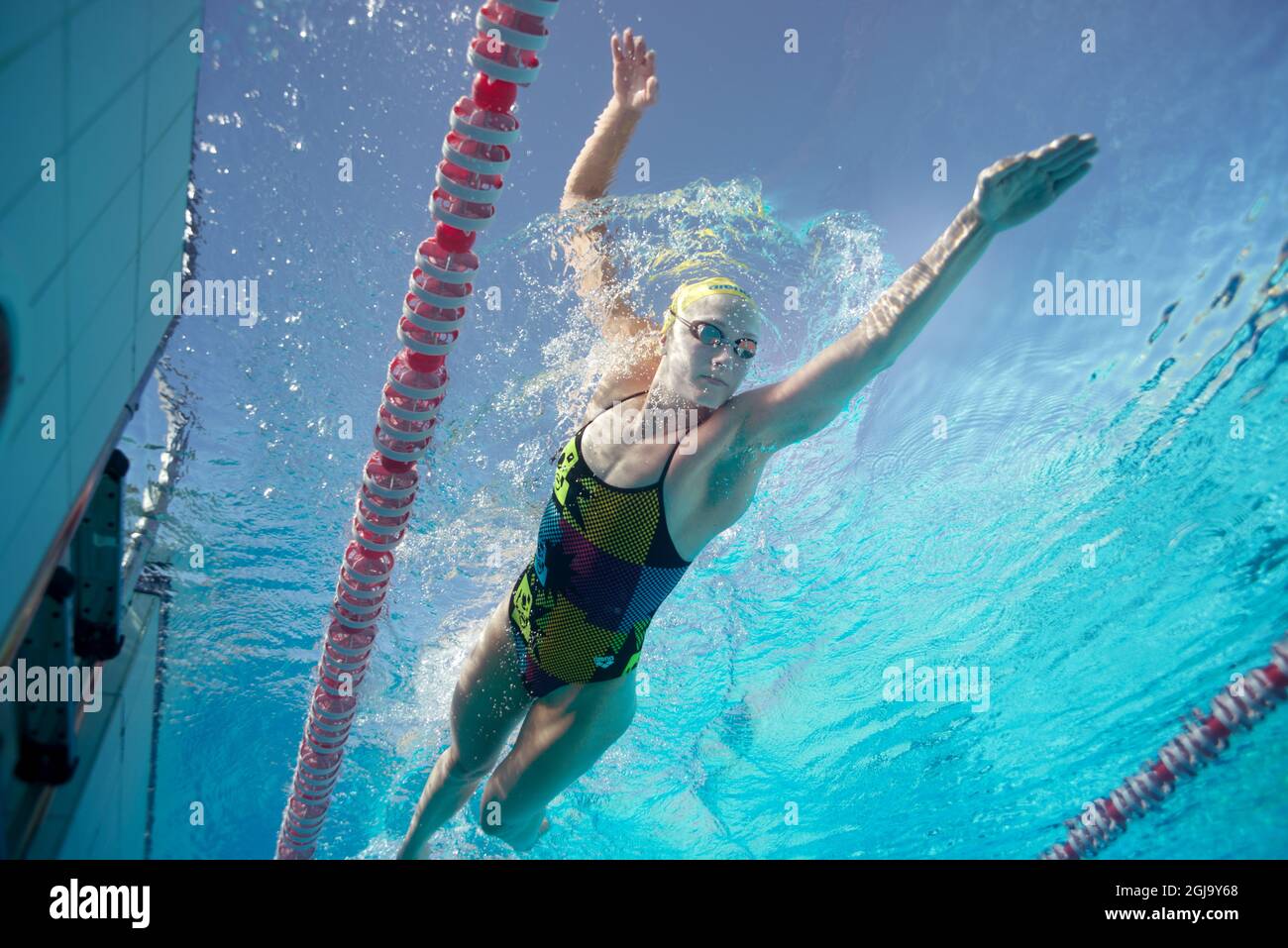FUERTEVENTURA 2015-11-19 Sarah Sjostrom, Swedish swimmer, is seen in ...