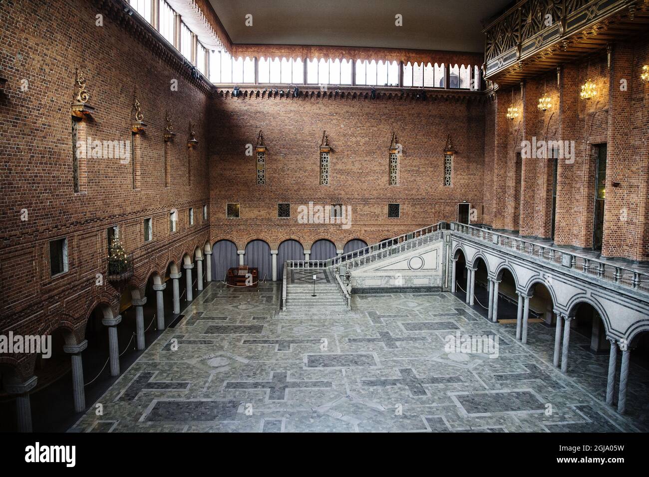 STOCKHOLM 2016-01-12. The Blue Hall of the City Hall of Stockholm ...
