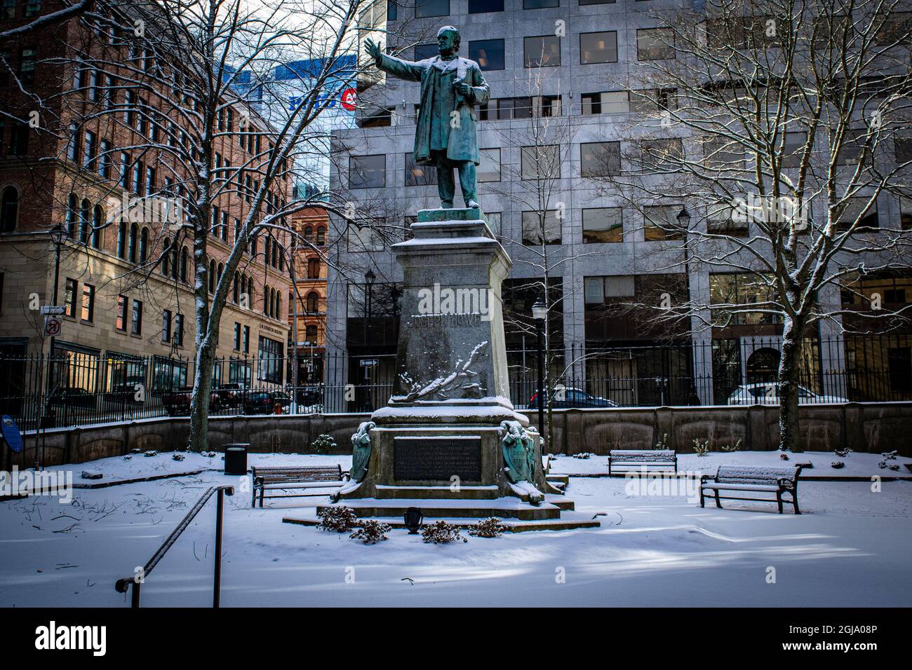 Statue of Joseph Howe, Province House, created by famed Quebec sculptor ...