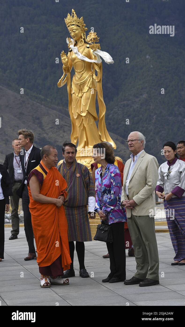THIMPU 20160609 King Carl Gustaf and Queen are seen during their visit ...
