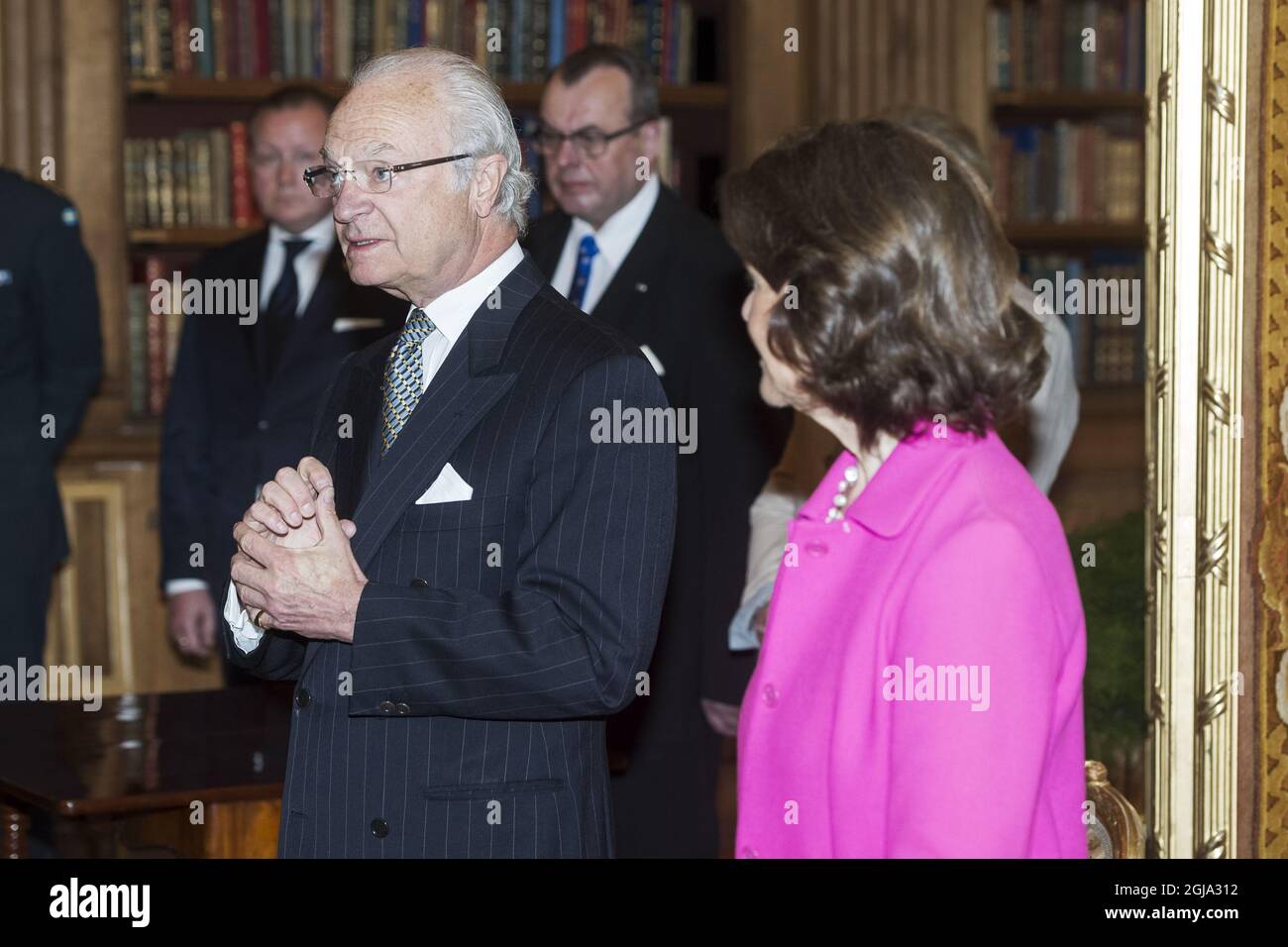 STOCKHOLM 20160616 King Carl Gustaf and Queen Silvia during the medal ...