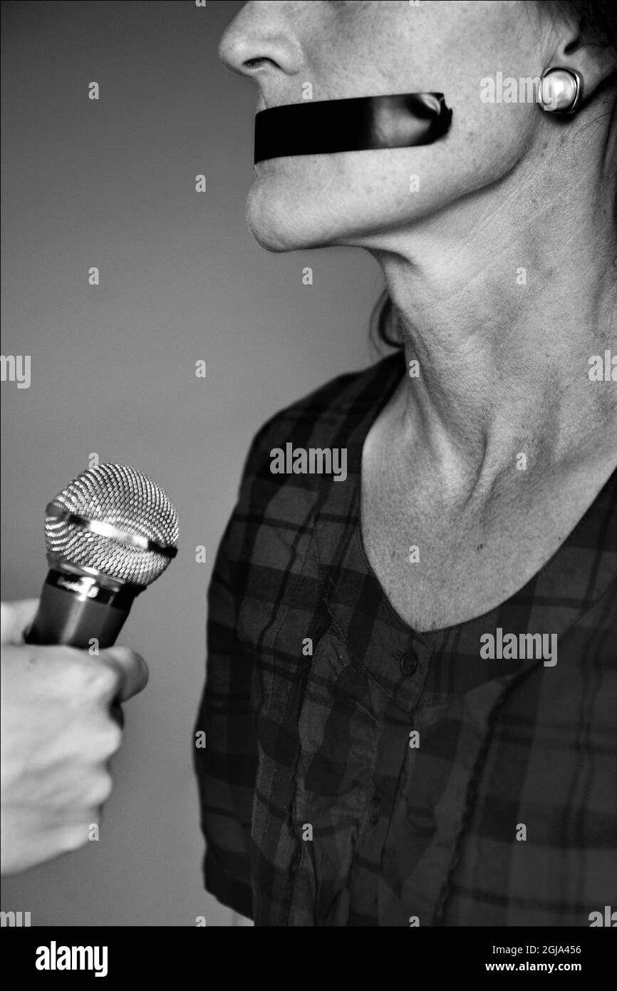 Gagged illustration hi-res stock photography and images - Alamy