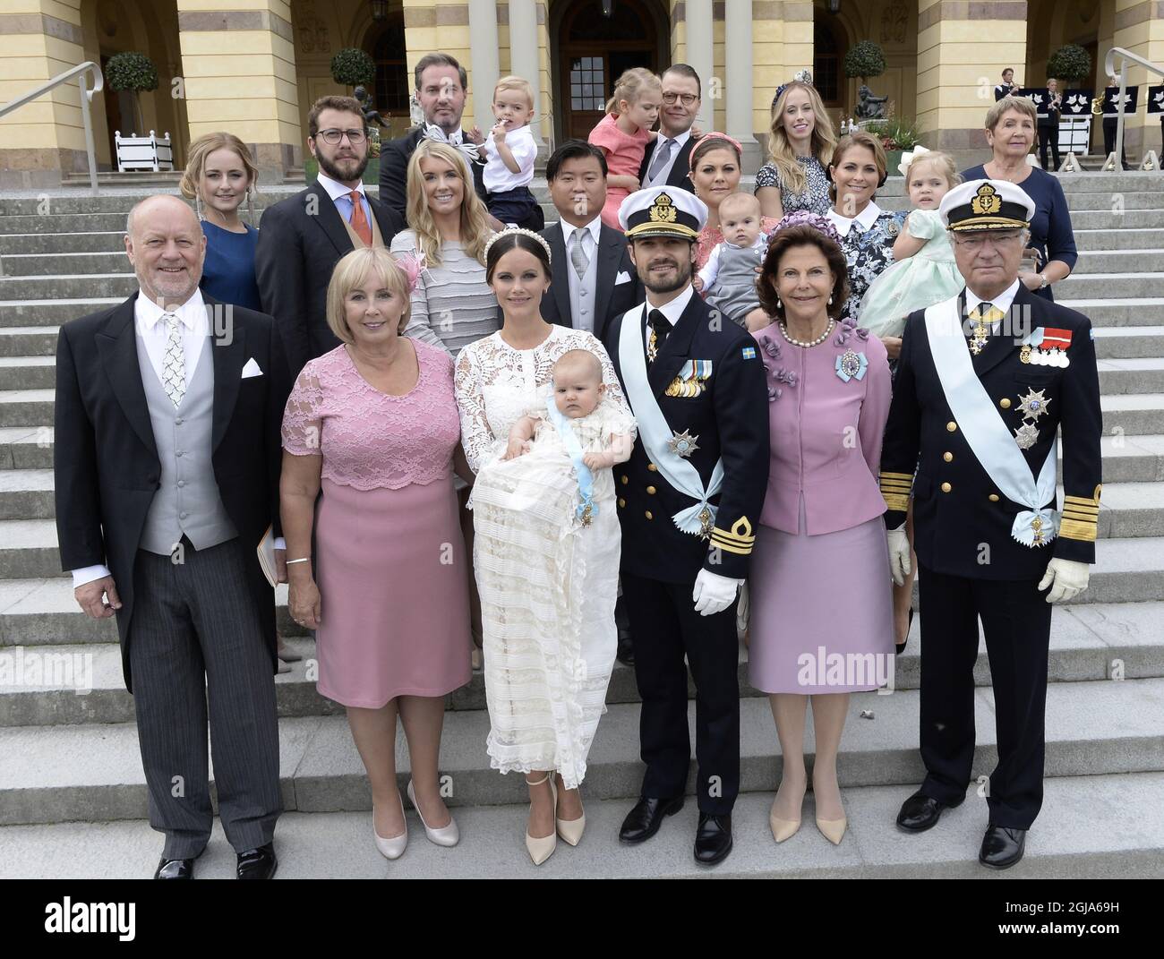 STOCKHOLM 20160909 Front row; Erik Hellqvist, Marie Hellqvist, Princss ...