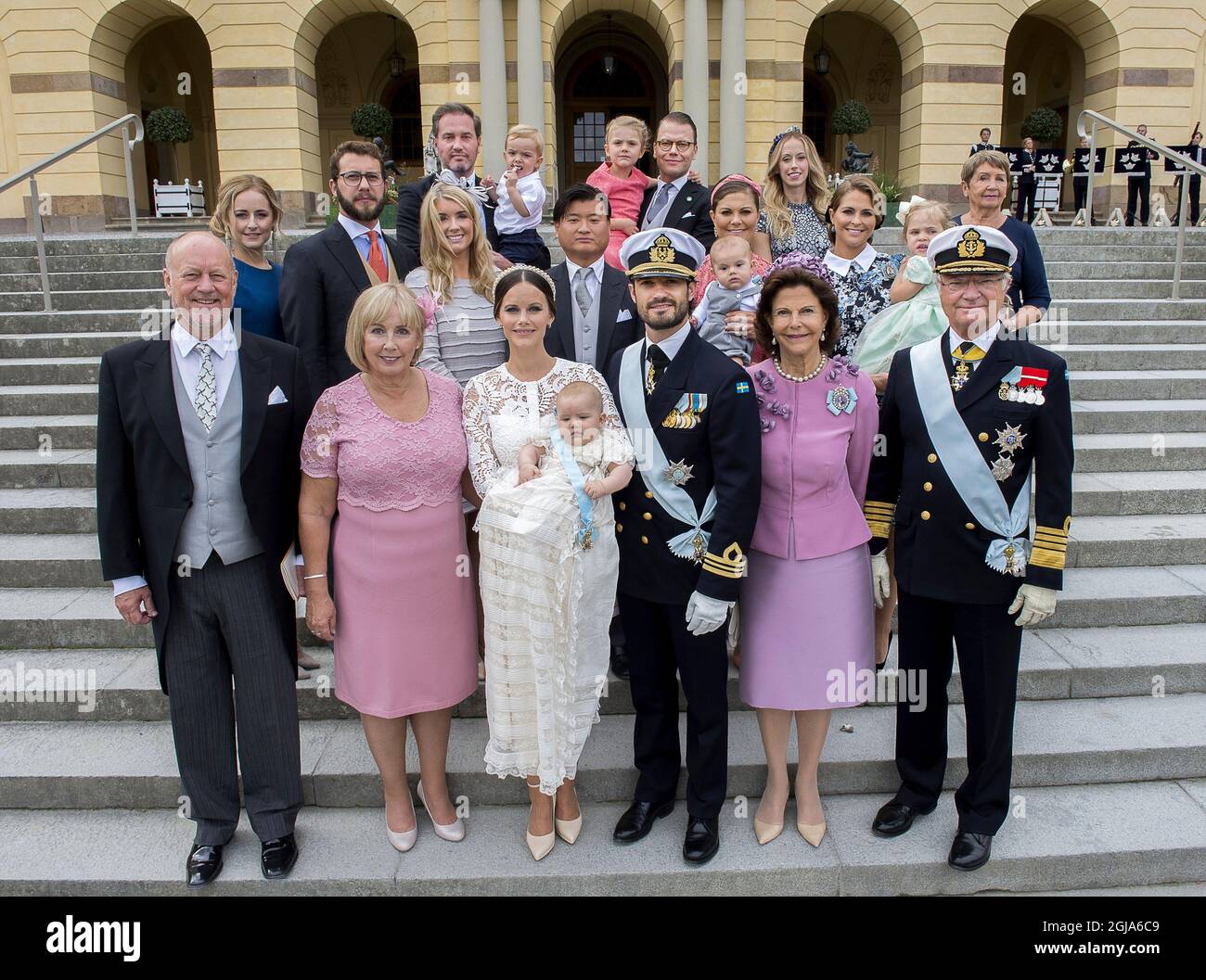 STOCKHOLM 20160909 Front row; Erik Hellqvist, Marie Hellqvist, Princss ...