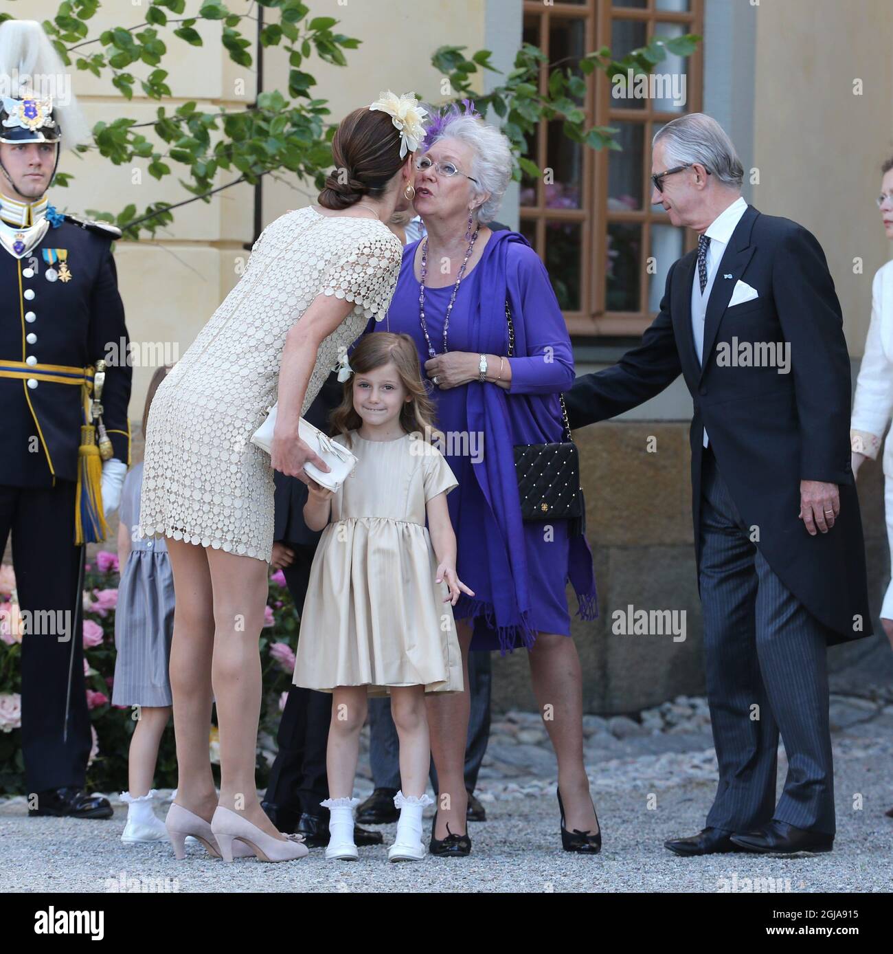 STOCKHOLM 20140608 King Carl Gustaf sister Princess Christina with ...