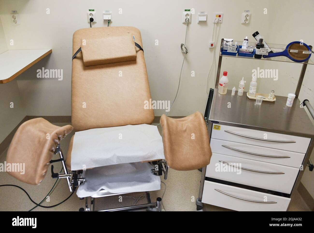 STOCKHOLM 20161017 gynecological chair, gynecologist, gynecology ...