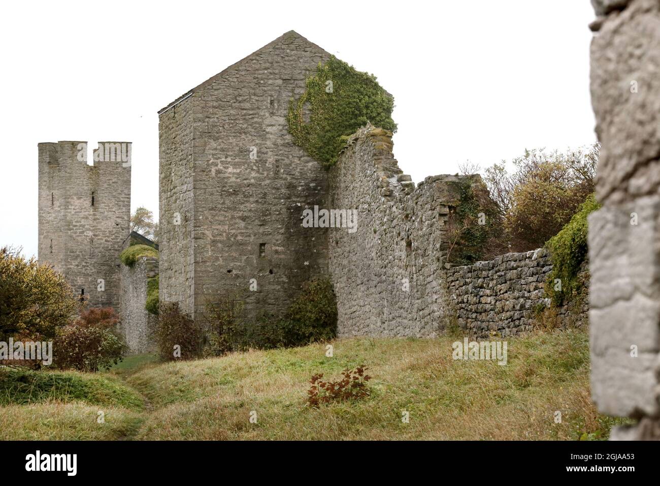 Picture of the 3 kilometers long medieval Visby City Wall surrounding ...