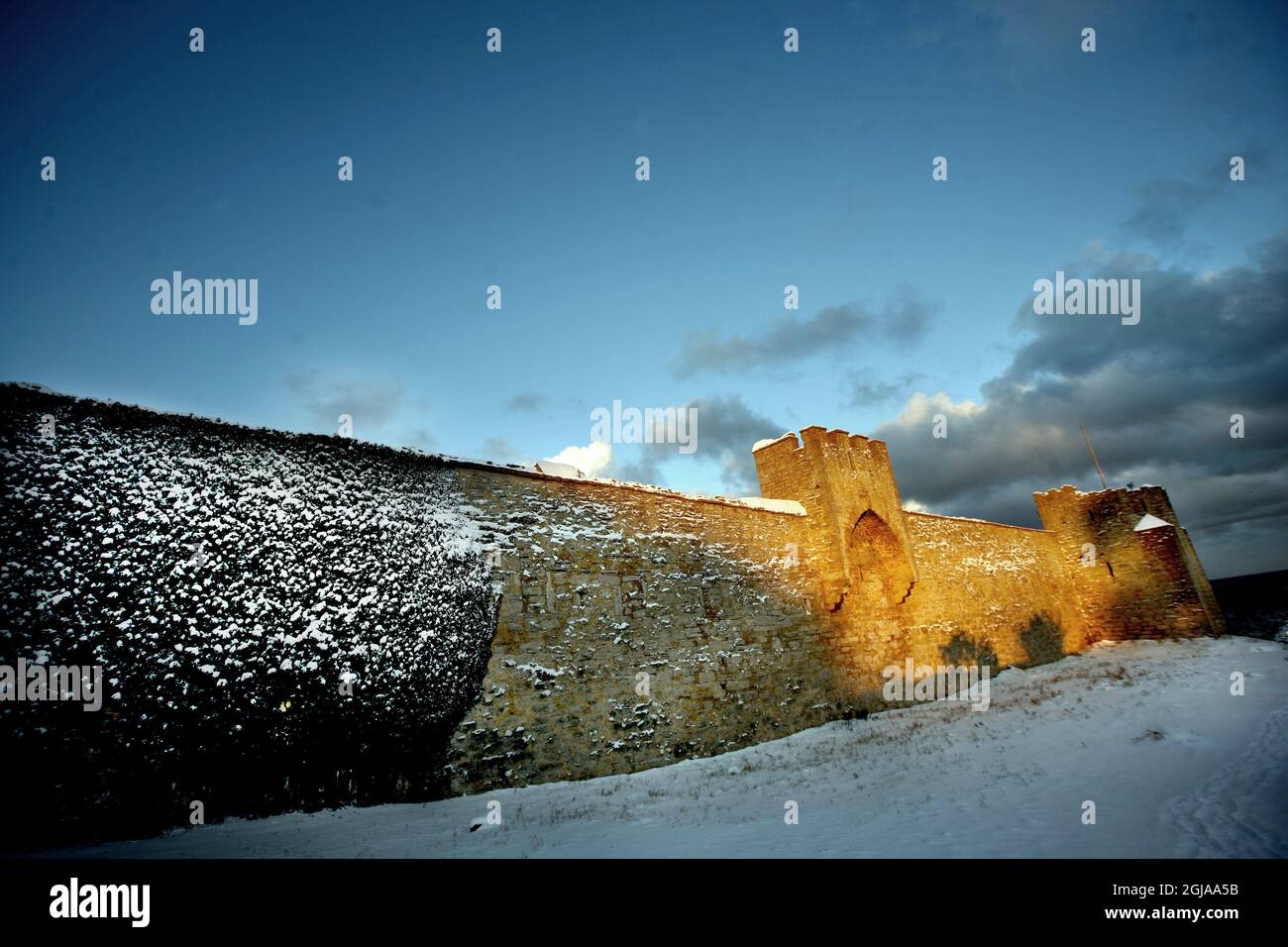 Picture of the 3 kilometers long medieval Visby City Wall surrounding ...