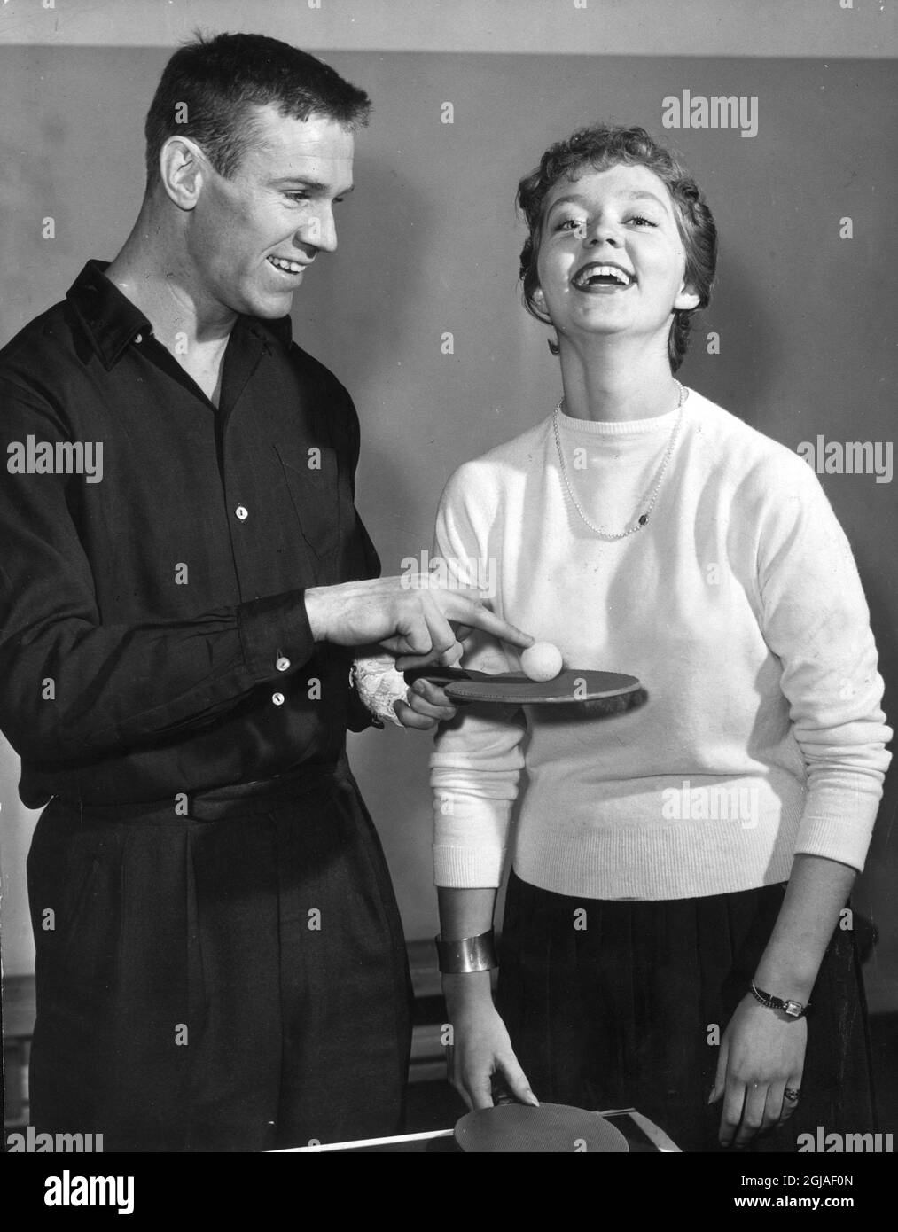 1959 Princess Birgitta is seen playing table tennis with SwedenÂ’s ...