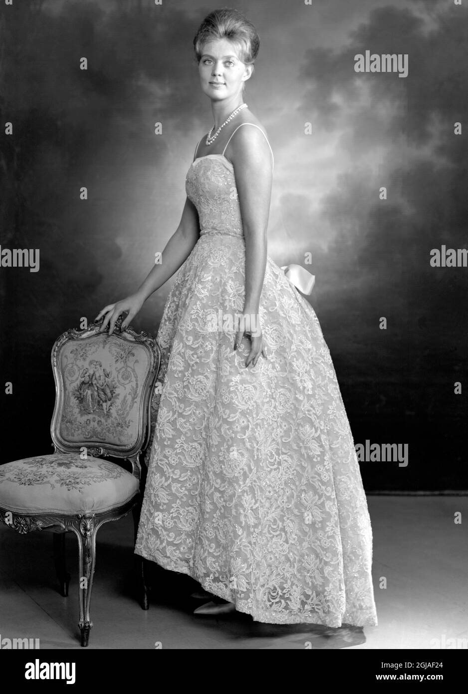 ARKIV 1963 Princess Birgitta of Sweden in gala dress Foto: TT / kod ...
