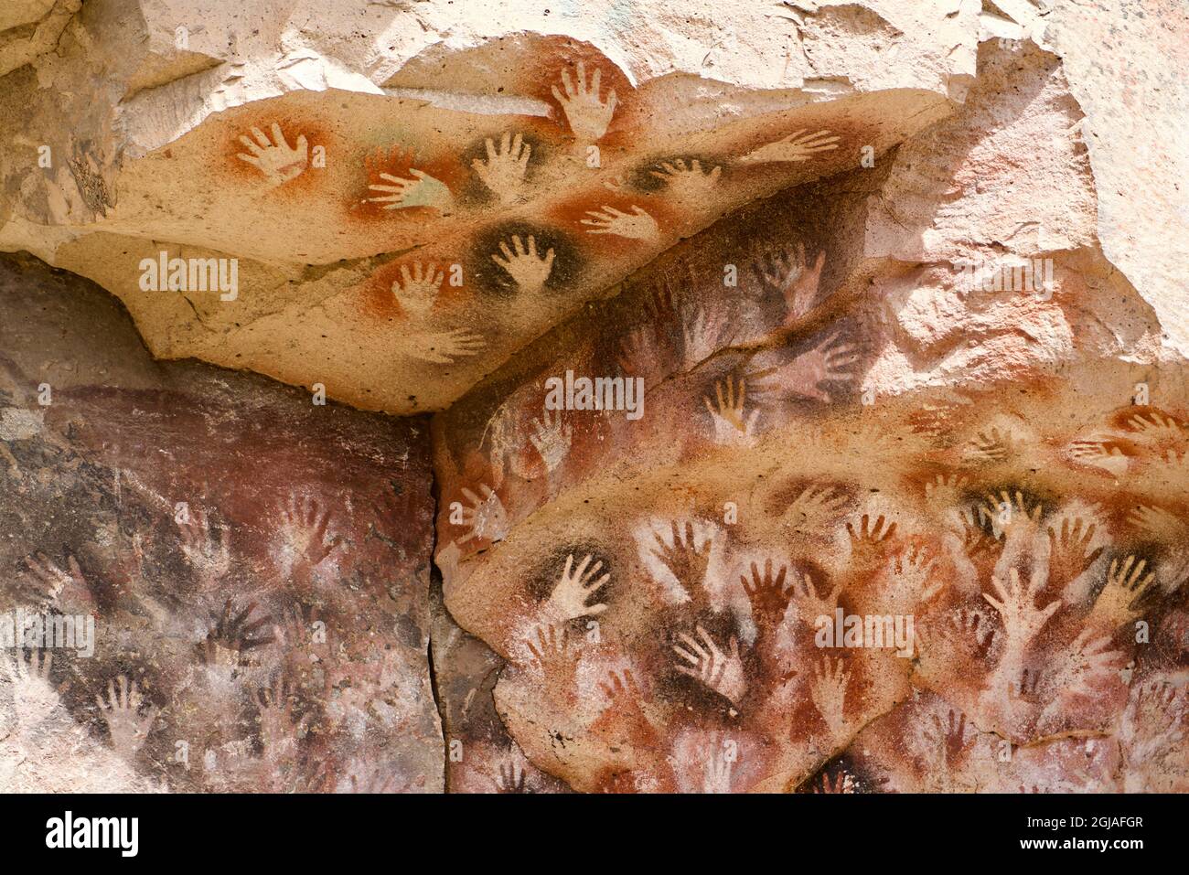 Argentina, Santa Cruz. Cave paintings at Cueva de las Manos. (Editorial ...