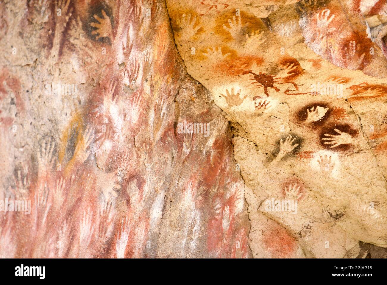 Argentina, Santa Cruz. Cave paintings at Cueva de las Manos. (Editorial ...