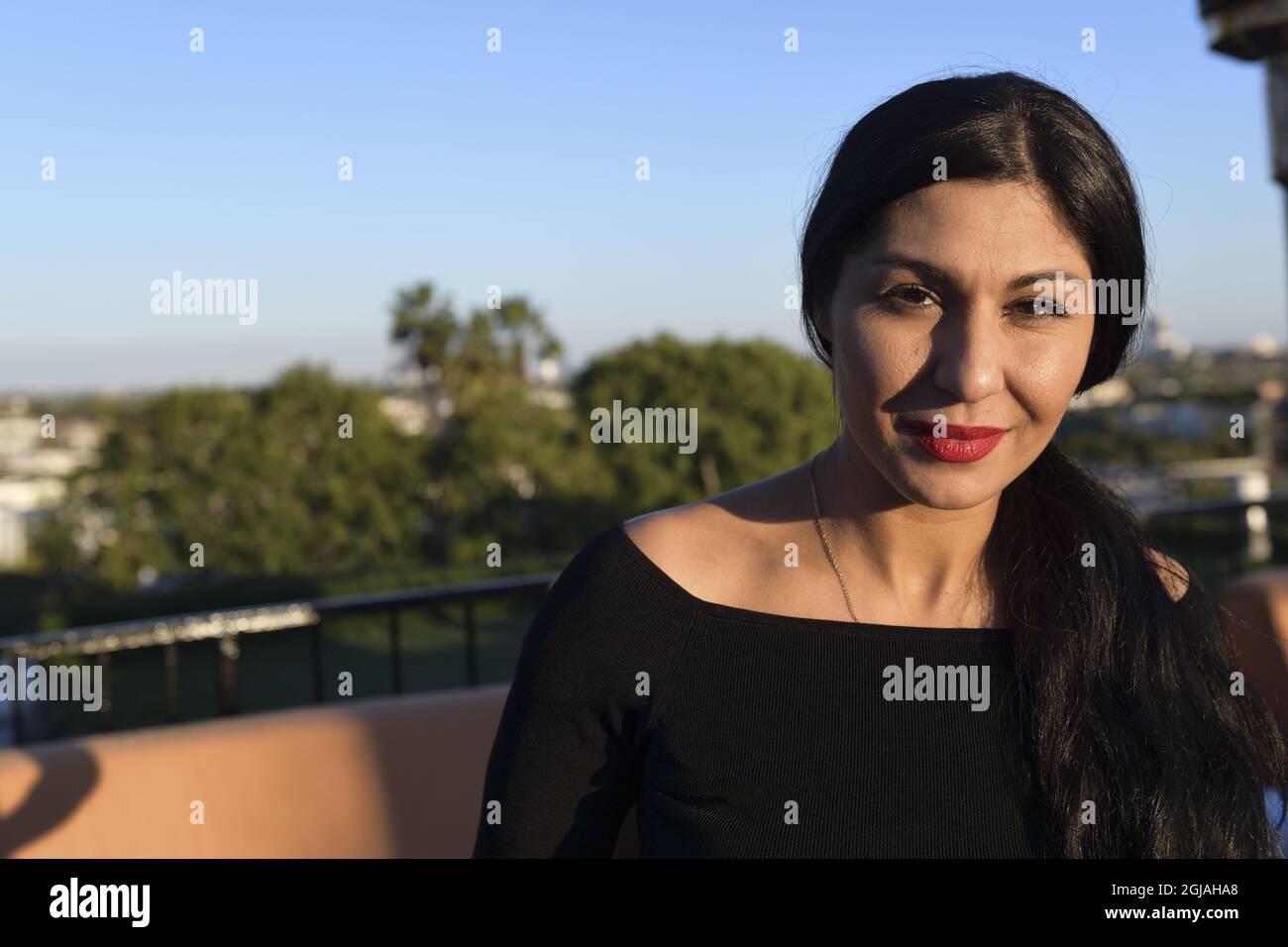 LOS ANGELES 2017-02-24 Swedish actress Bahar Pars on location in Los Angeles, USA February 24 ...