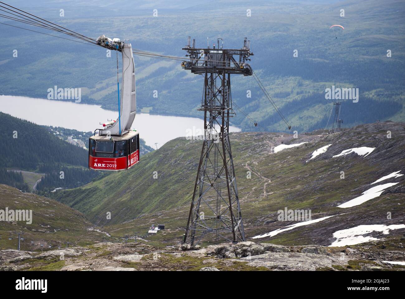 cableway, cable car, snow, lake, lift Foto: Robert Henriksson / TT ...